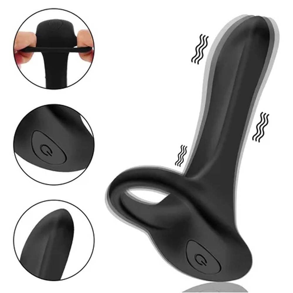Imimi Silicone Penis Ring Vibrator Penis Vibrator Massager Sex Toy For