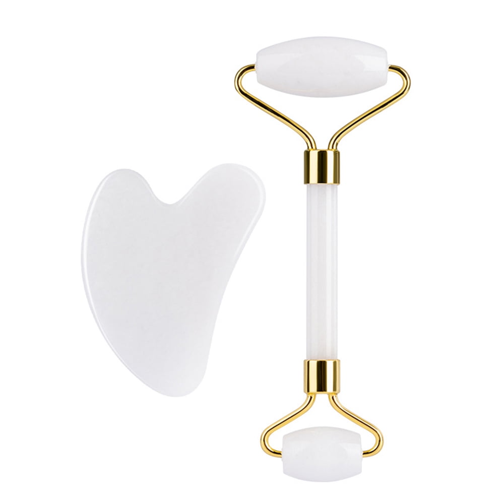 Rodillo de jade natural y Gua Sha para rostro, diseño silencioso ...