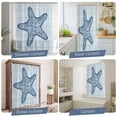 Blue Starfish Summer Ocean Shower Curtain Set, Waterproof Shower ...