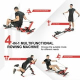 Gymax 4-in-1 Folding Home Gym: Rowing Machine, AB Crunch, Training ...