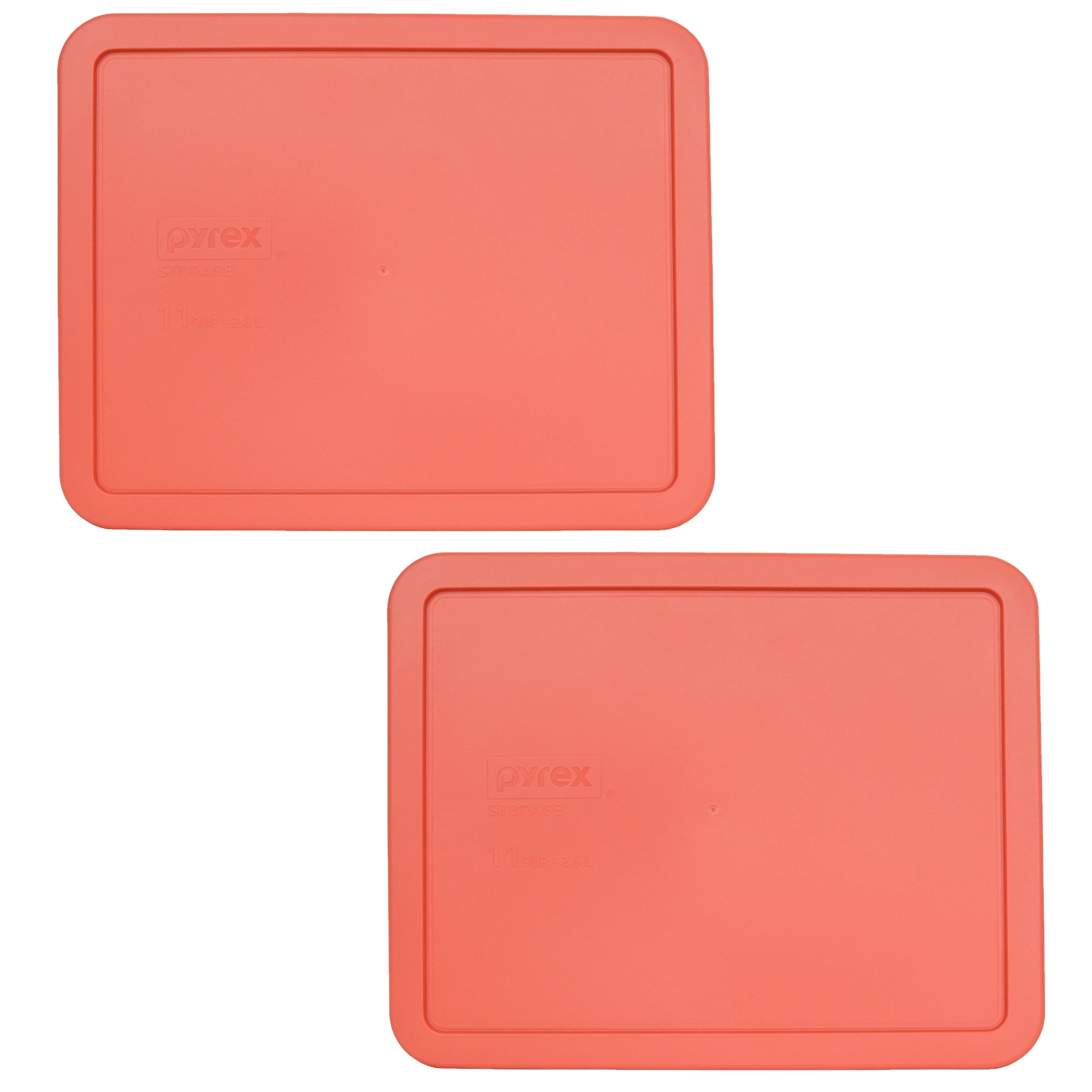 Pyrex Replacement Lid 7212-PC Coral Orange Rectangle Cover 2-Pack for ...