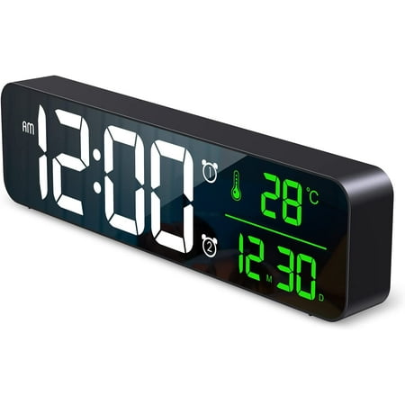 Large Digital Wall Clock, Newest 11'' Digital Clock, Desk Clock with 40 ...