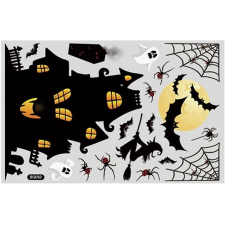Halloween Window Cling Sticker,Halloween Walls Stickers,Giant Spooky ...