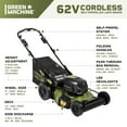 Green Machine 62V 23-Inch Self-Propelled Brushless Cordless Electric ...
