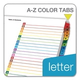 OneStep Printable Table of Contents and Dividers, 26-Tab, A to Z, 11 x ...