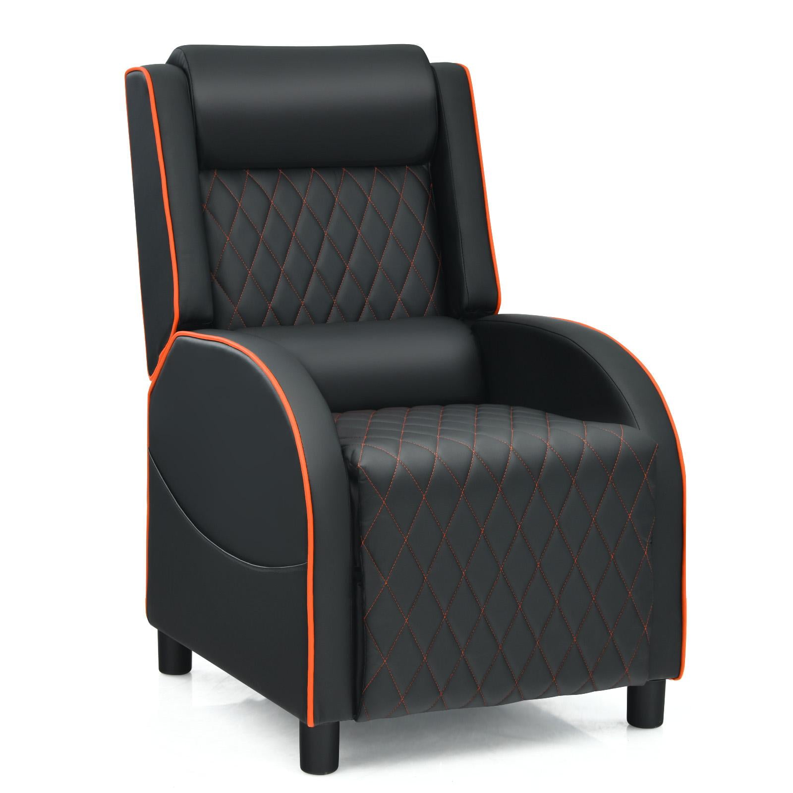Giantex Massage Gaming Recliner Chair, PU Ergonomic Single Sofa w ...