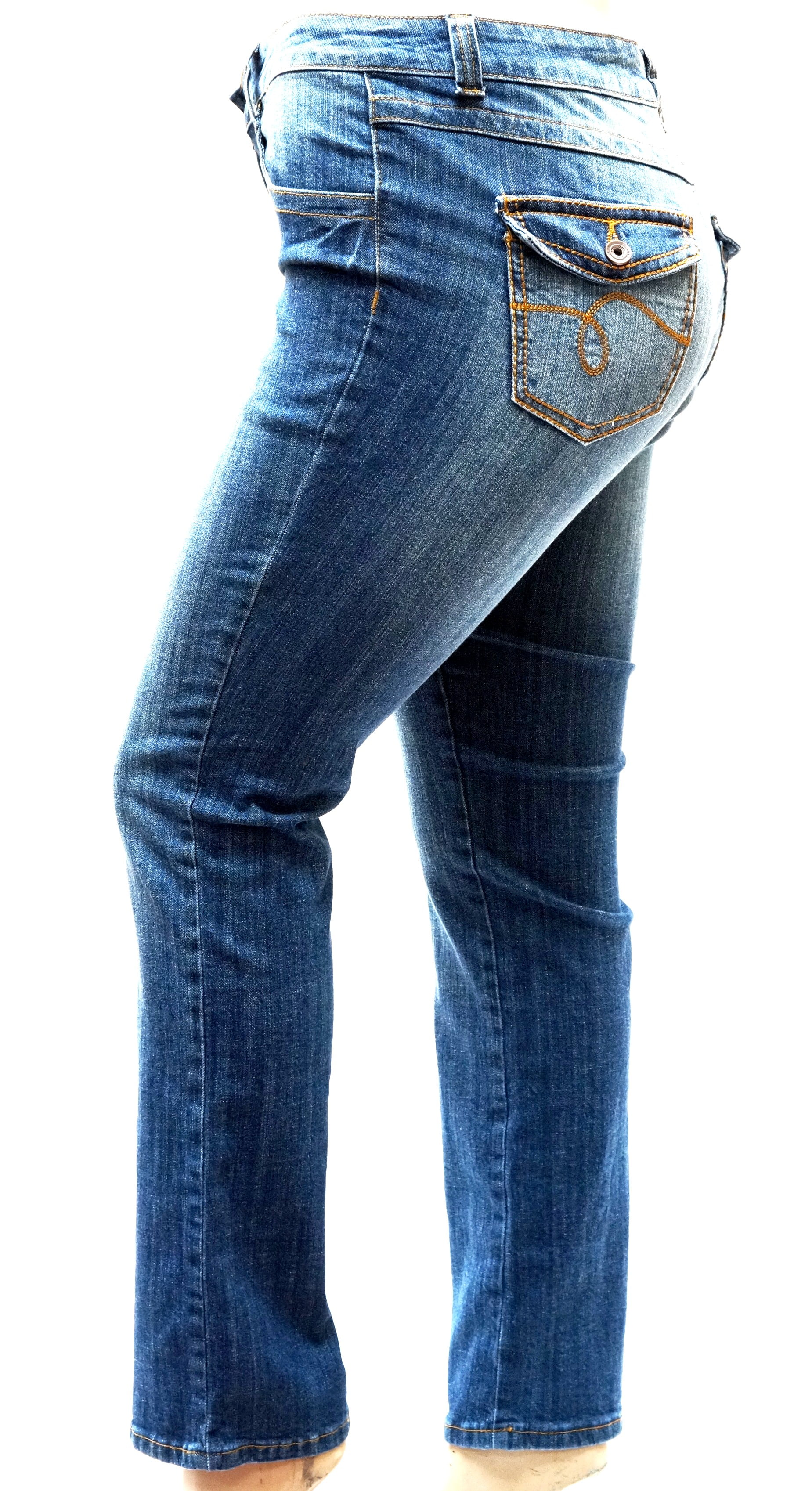 Jack David Womens Plus Size Blue Denim Jeans Pants Curvy Stretch Skinny ...