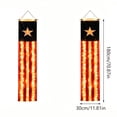 2 Pack Light Up Patriotic Flag Banner, LED Red White Single Star ...