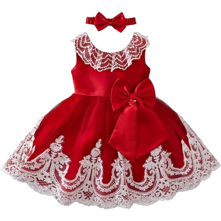 Bail Baby Flower Girl Dress Lace Wedding Baptism Christening Birthday ...