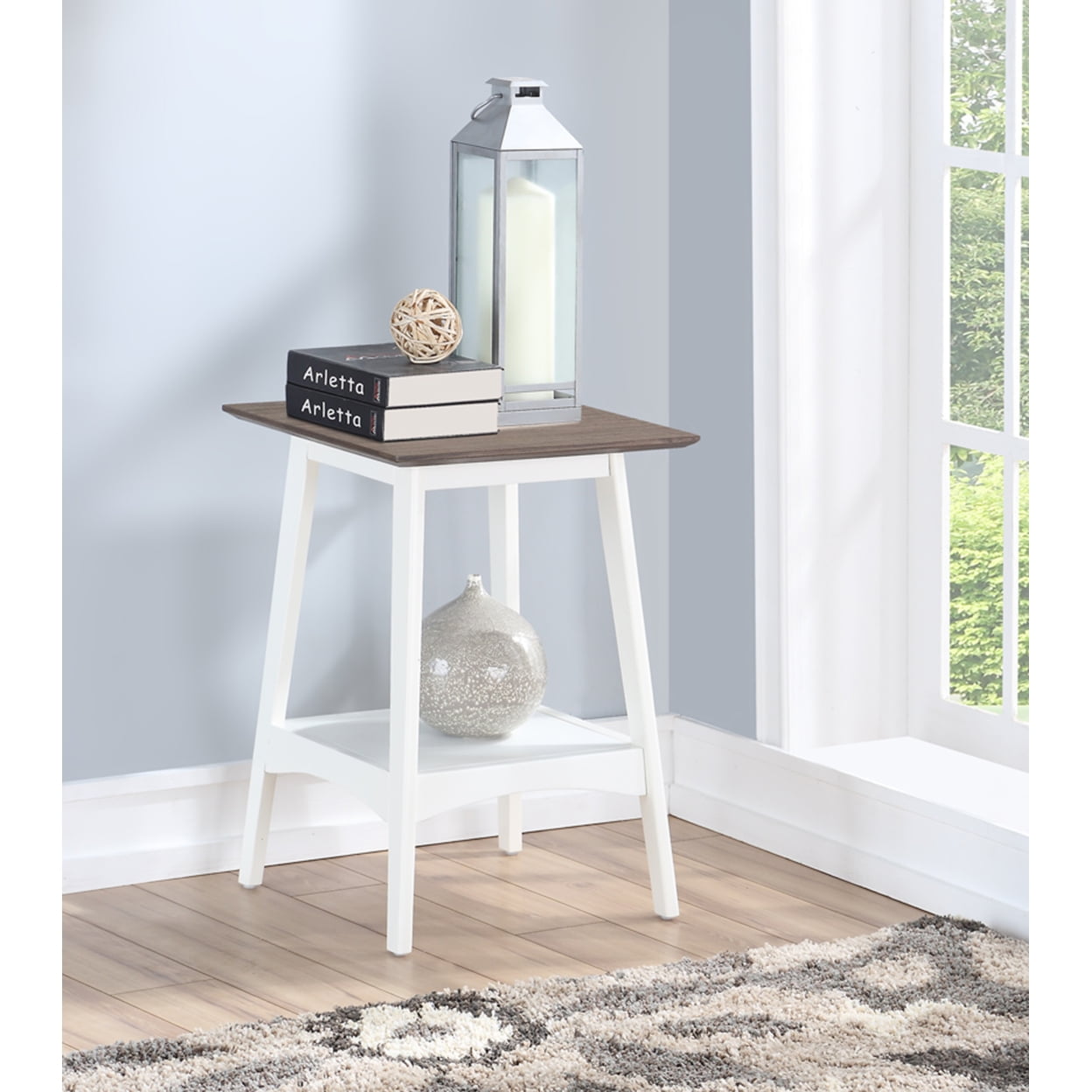 Alpine End Table, White - Walmart.com