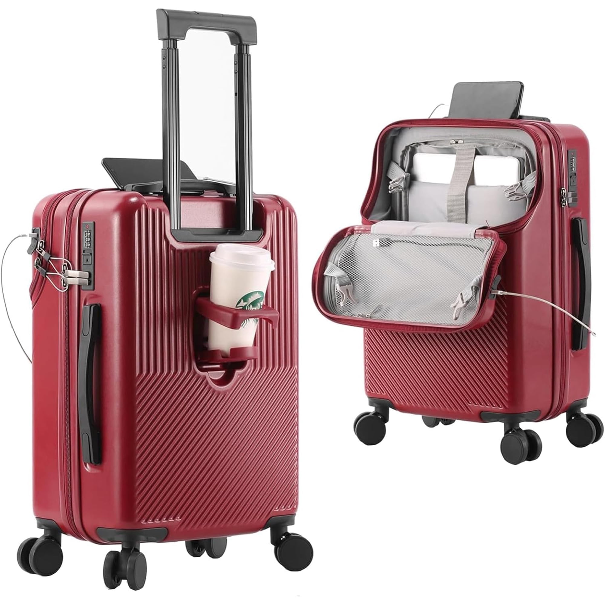 Click here for Halicool 20 Inch Carry On Luggage  Front Pocket Ca... prices