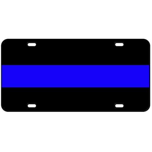 Jass Graphix 3D Heavy Duty Reflective Thin Blue Line License Plate ...