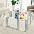 Costway Foldable Baby Playpen 14 Panels Kids Activity Play Yard Anti ...