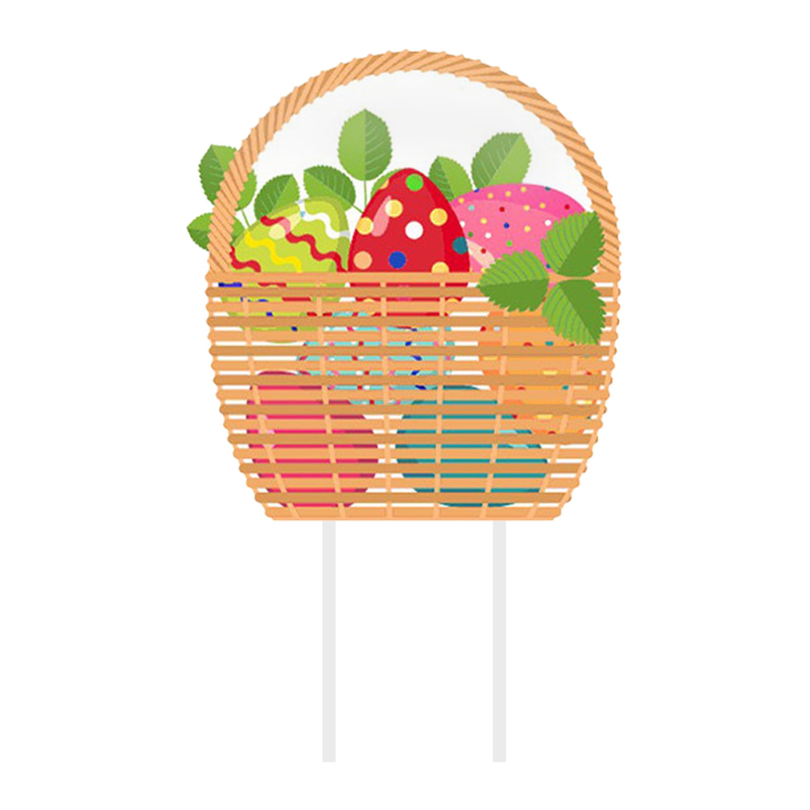 HIMIWAY Easter Decorations Outdoor Bunny Chick Eggs Yard Signs Garden ...