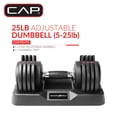 CAP Barbell 5-in-1, 25lb ADJUSTABELL® Dumbbell, (5 10 15 20 25 lb) in ...