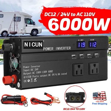 Schumacher XI41B Automotive Portable Car Battery Power Inverter with ...