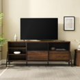 Walker Edison Fenton 70" 2 Door Sliding Metal Mesh Door TV Console ...