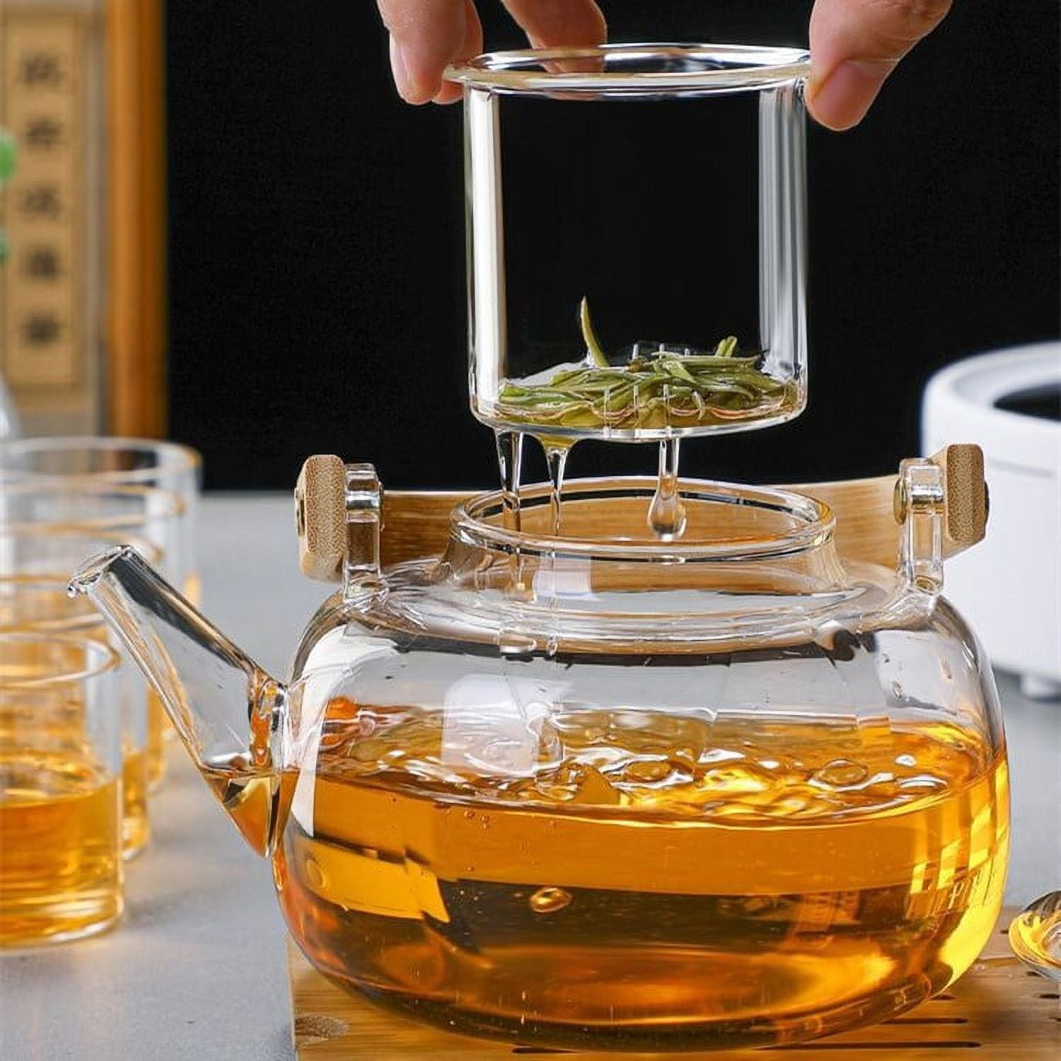 Click here for Mgaxyff Teapot  Borosilicate Glass 1000ml Flower T... prices