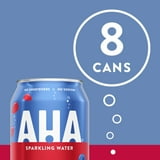 AHA Flavored Sparkling Water Drink, Blueberry Pomegranate, 12 fl oz, 8 Cans - Walmart.com