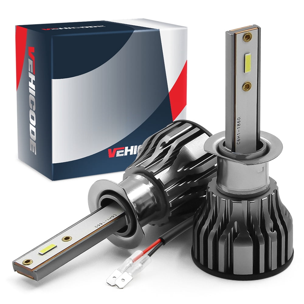 VEHICODE H1 LED Headlight Bulb 6000K White Conversion Kit 12V Car ...