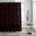 Abstract Shower Curtain for Bathroom, Red Bicycles Line Texture Modern ...