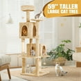 59" Cat Tree Tower for Indoor Cats - Multi-Level Activity Center with ...