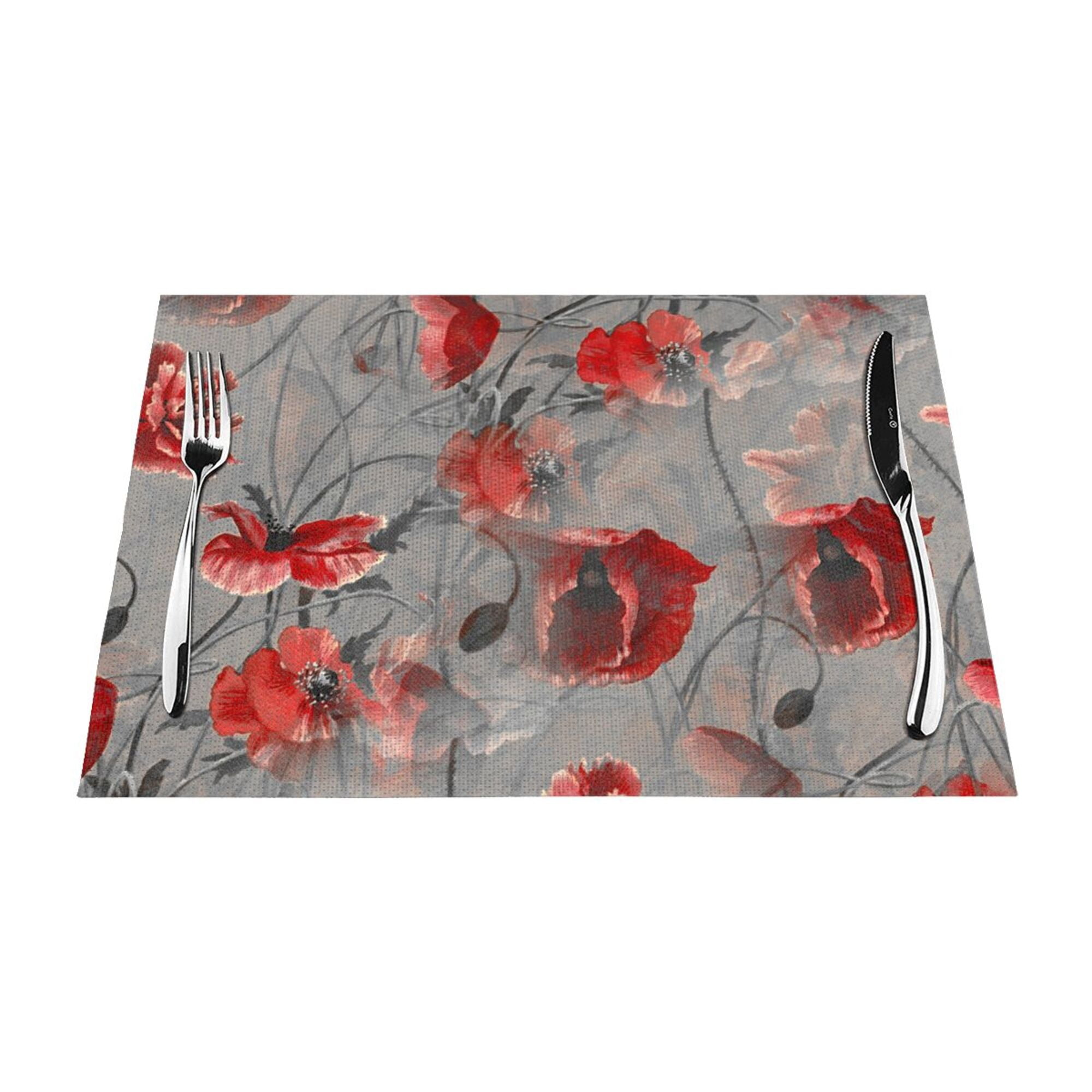 YFYANG Washable Heat-Resistant Placemats, 70% PVC/30% Polyester ...