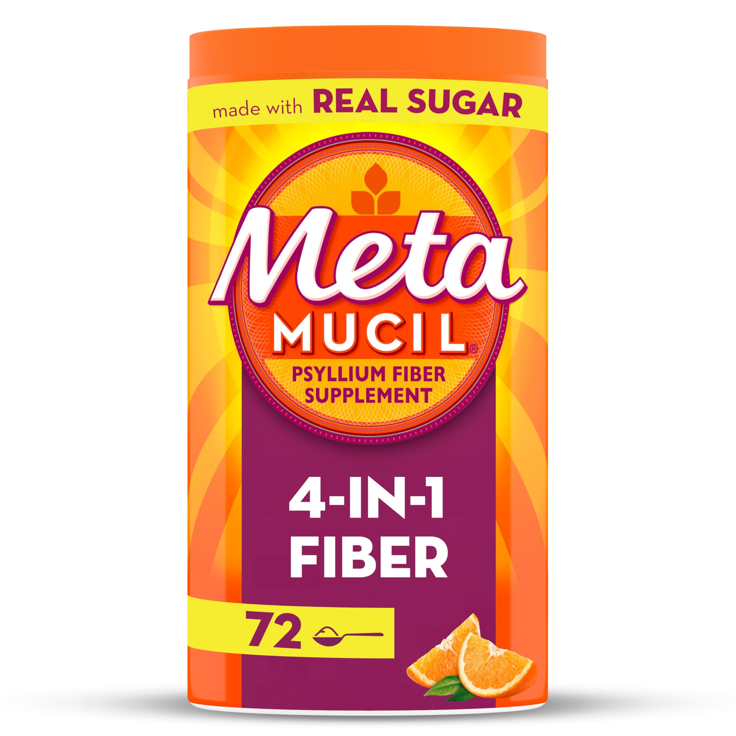 Metamucil Fiber, suplemento de fibra de psyllium 4 en 1 en polvo con ...