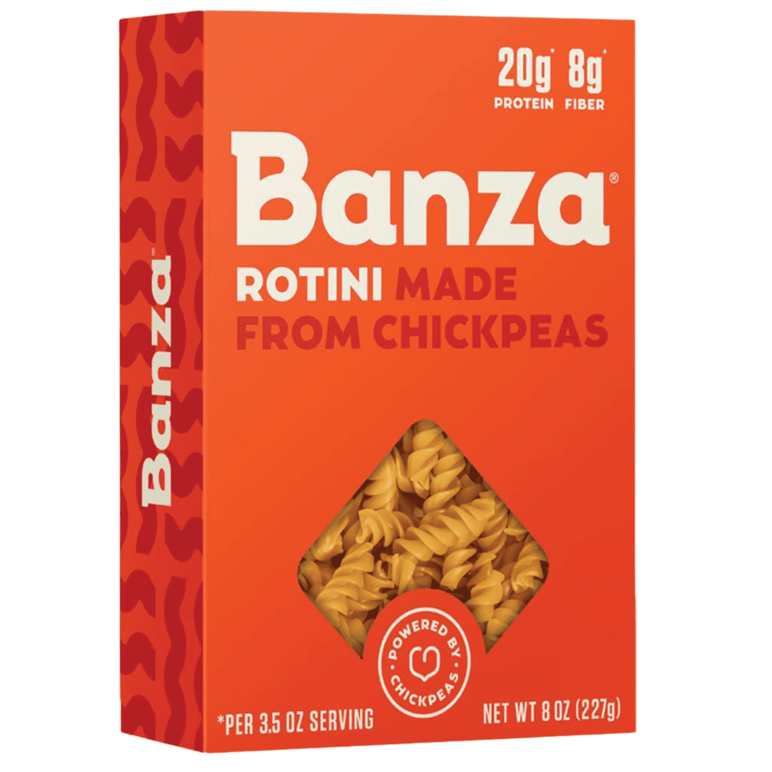 Banza Chickpea Pasta, Rotini Spiral 8oz. Boxes- 20g Protein 8g Fiber ...
