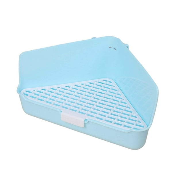 Potty Corner Toilet Pet Pan Cage Toilet Ferret Toilet Tray Rabbit Blue ...