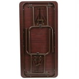Bowery Hill 24" x 48" Folding Table in Mahogany - Walmart.com