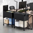 Mobile File Cabinet with Lock-Rolling Filing Cart with Wheels-Hanging ...