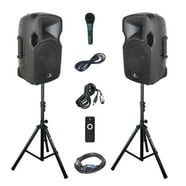"Proreck Party 15"" 2000W PA Speaker System with Bluetooth, USB/SD, FM ...