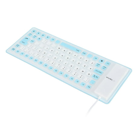 85 Keys Silicone Keyboard, Soft Silicone Keyboard Mute Button Fully ...