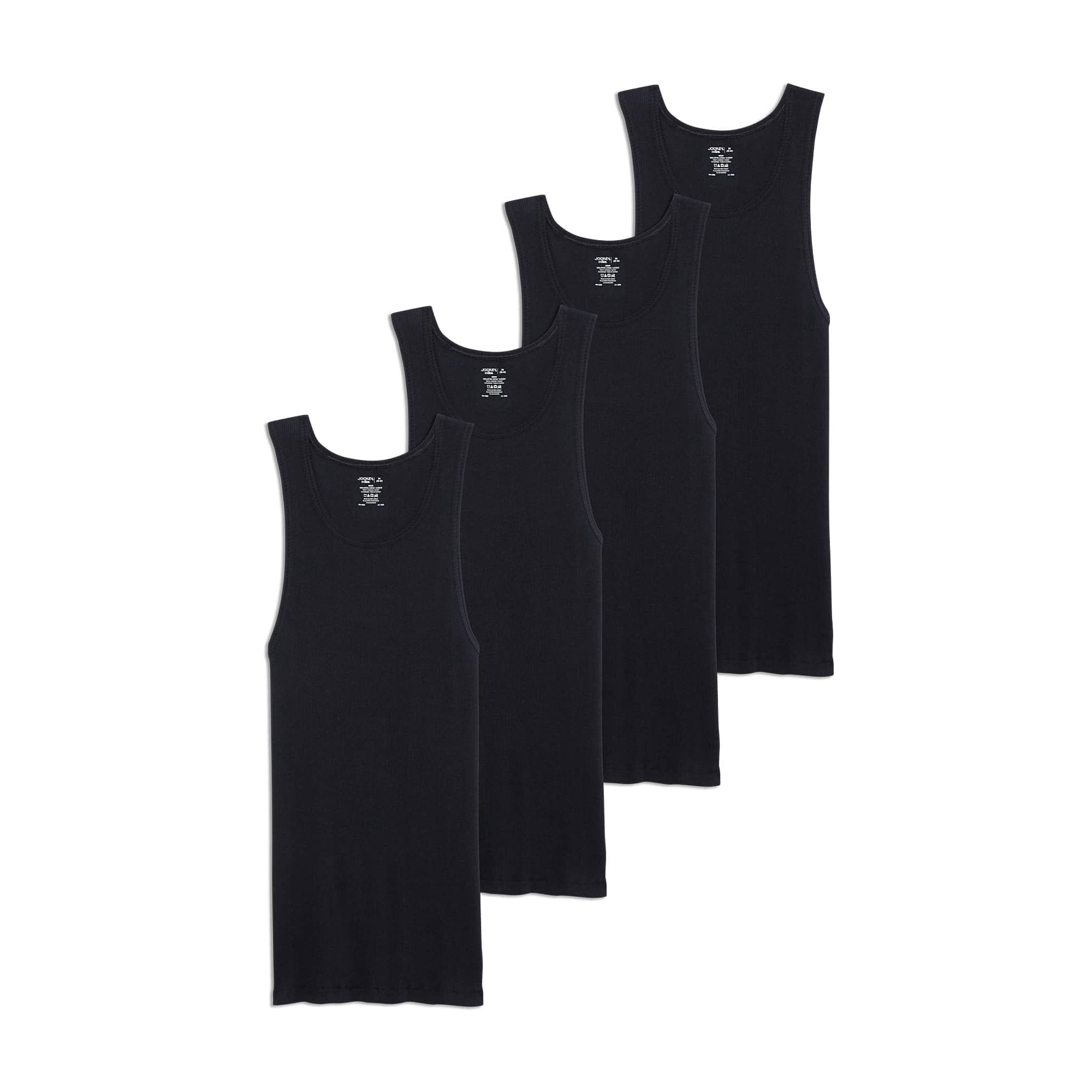 Click here for Jockey 100 Cotton A-Shirt Tank - 4 Pack prices