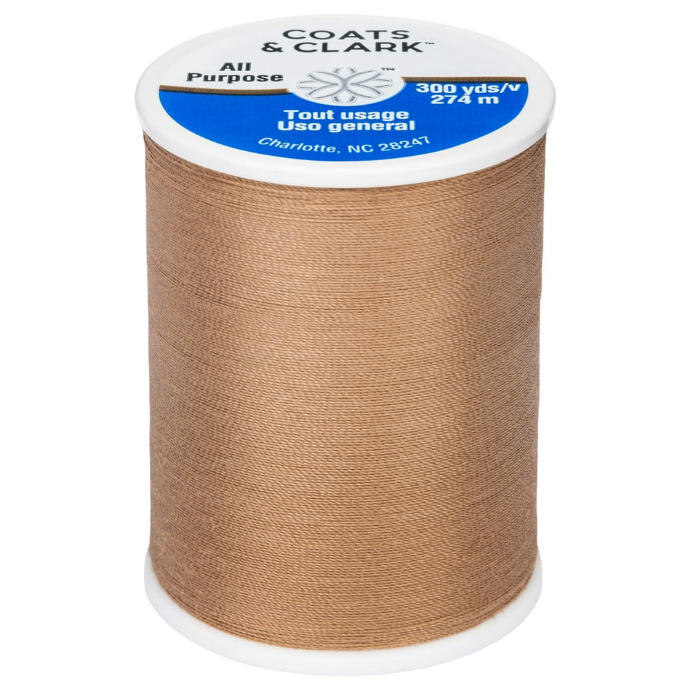 Coats & Clark All Purpose Brown Sugar Polyester Thread, 300 Yards ...