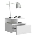 LifeSky Wall-Mounted Floating Nightstand with One Drawer and Open Shelf ...