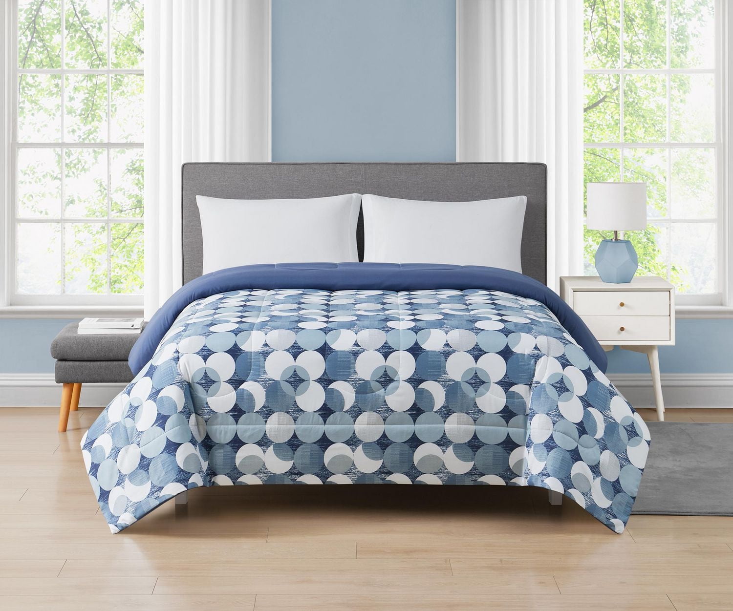 Mainstays Printed Reversible Comforter, 1 piece, Available in Twin: 66 ...