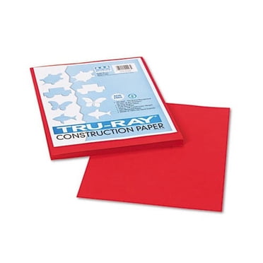 SunWorks, PAC9907, Construction Paper, 50 / Pack, Holiday Red - Walmart.com