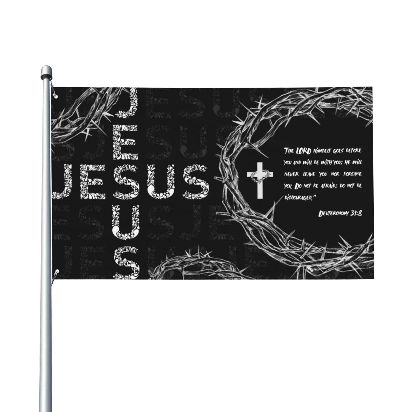 VIVACITE Christian Flag 3x5 Garden Decor Outdoor Patio Decor Front ...