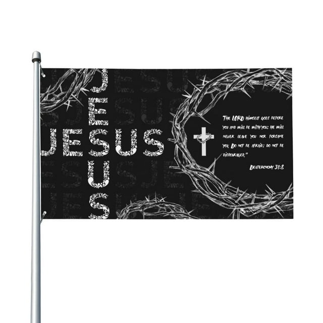 VIVACITE Christian Flag 3x5 Garden Decor Outdoor Patio Decor Front ...
