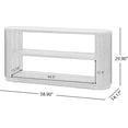 YWEN Modern Curved Console Table 59-Inch Oval Fluted Entry Sofa Table ...