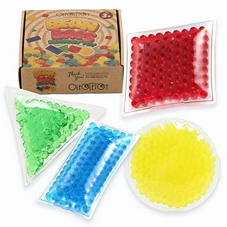 4 Pack Bean Bags Fidget Toys for Sensory Kids with Water Beads, Desk ...