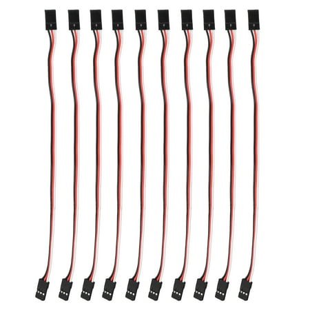Servo Extension Cable,10PCS 3 Pin Servo Model Car Servo Cable Brass Core Extension Cable Built ...
