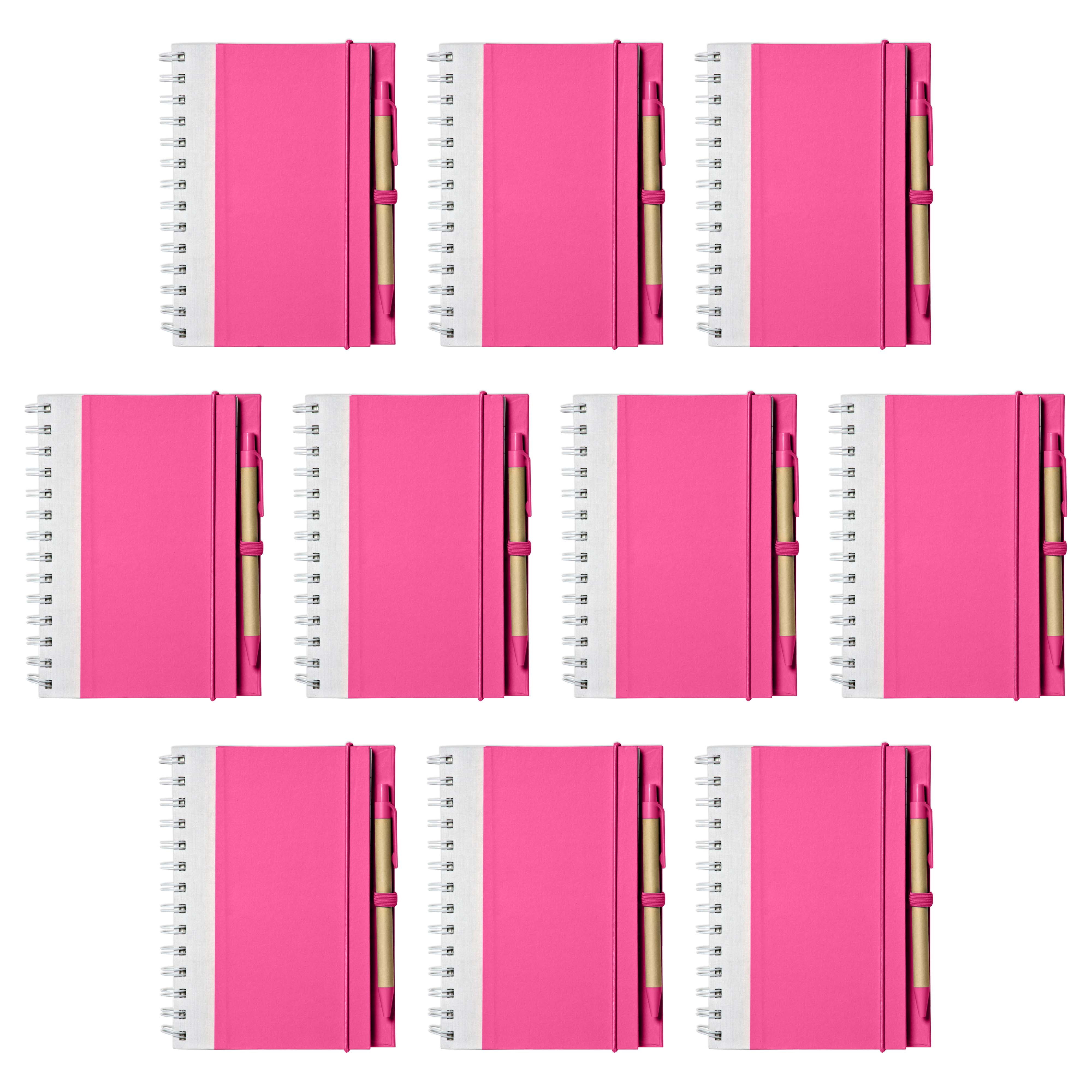 10 Recyclable Bright ECO Notebooks Pack - Plastic, Paper, Vibrant ...