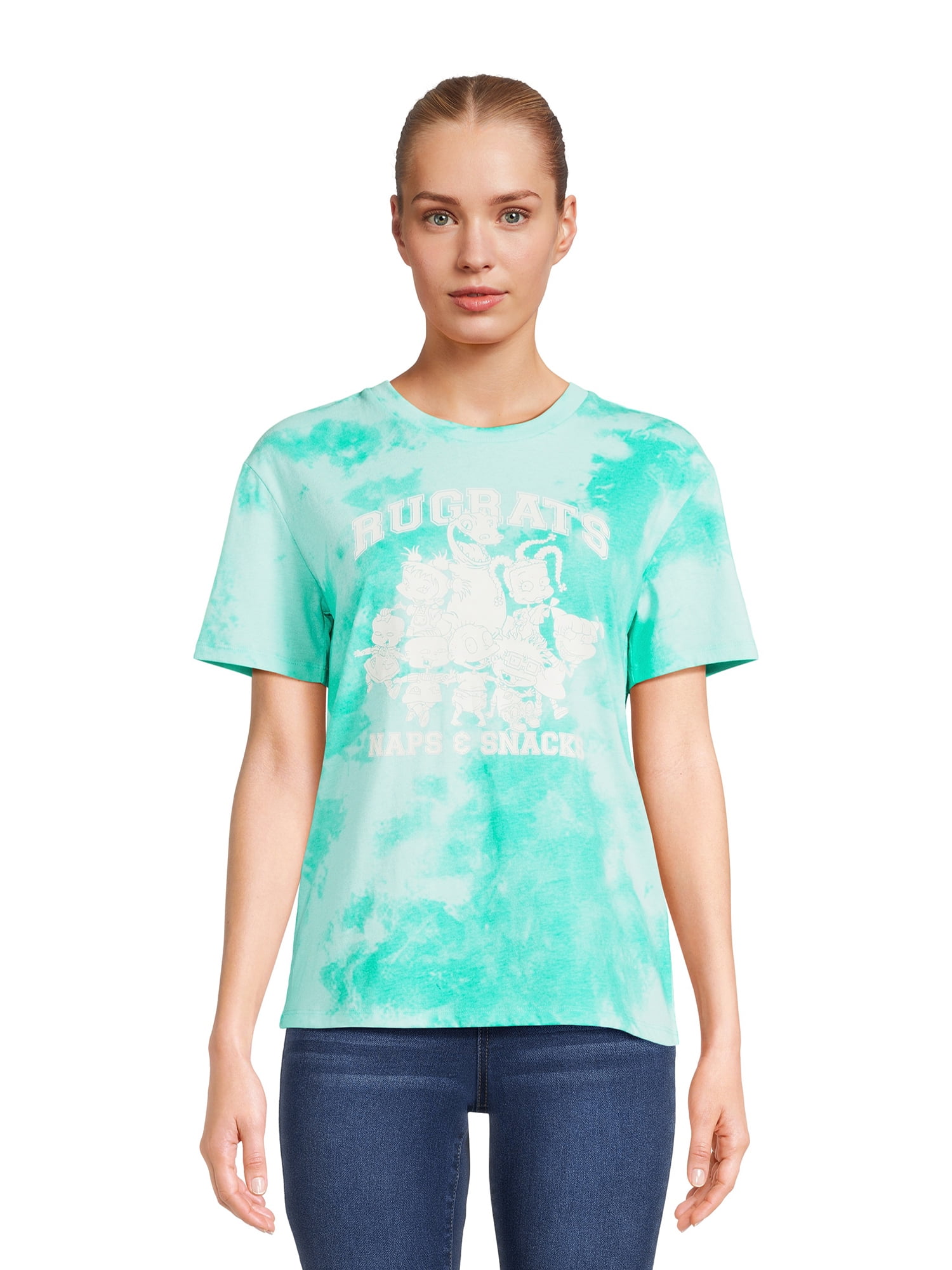 Rugrats Women's Tie Dye Graphic Tee with Short Sleeves, Sizes XS-3XL ...