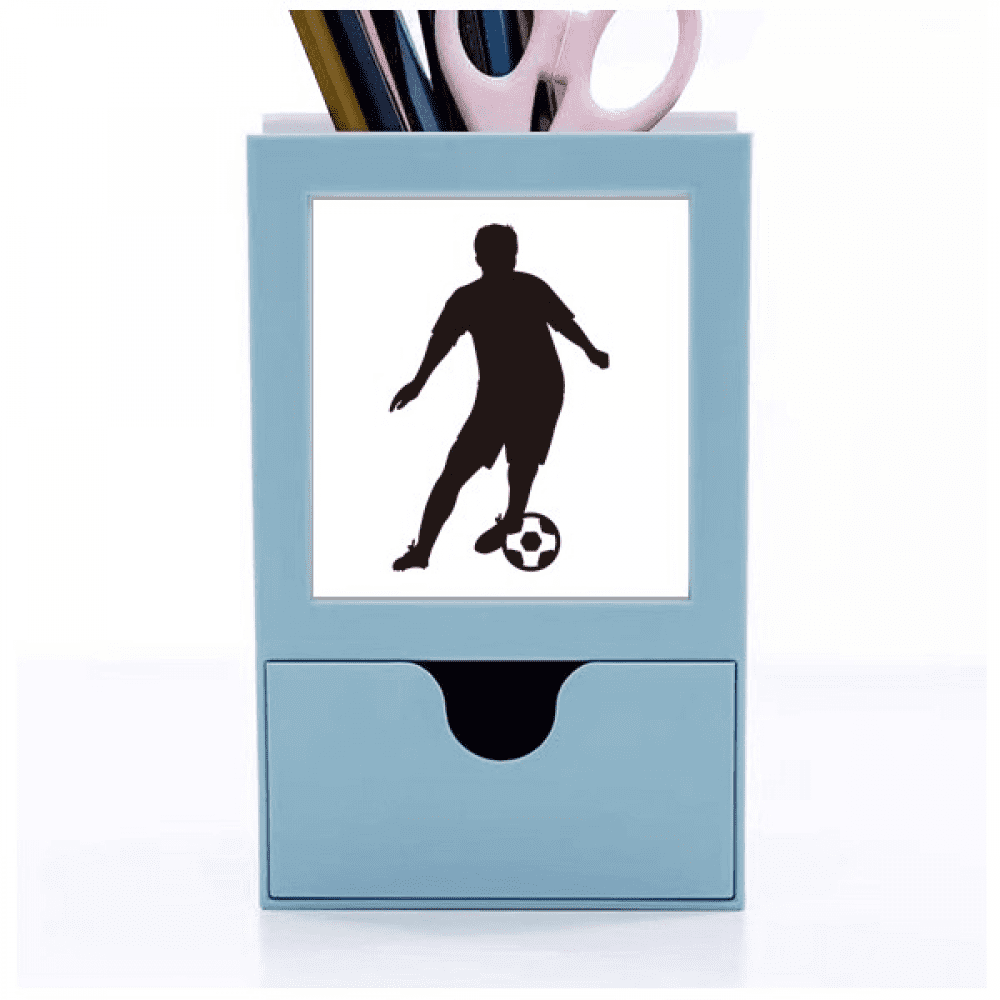 Soccer Football Sports Outline Desk Supplies Organizer Pen Holder Card ...