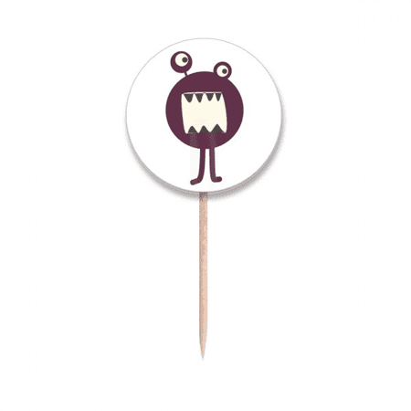 Universe And Alien Monster Toothpick Flags Round Labels Party ...