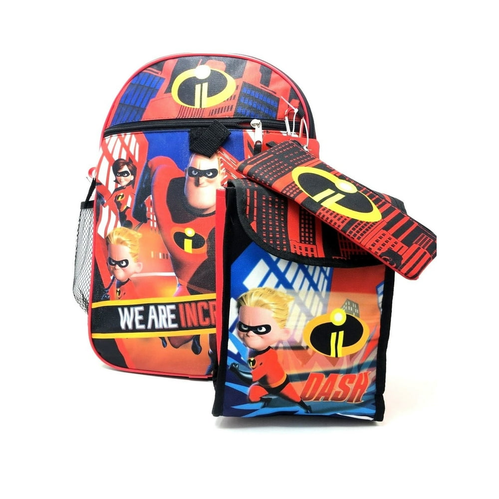 Licensed - 5PCS-Incredibles 16" Backpack Set (comes with a utility case ...