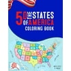 50 States Of America Coloring Book: Maps of the 50 States of the USA ...